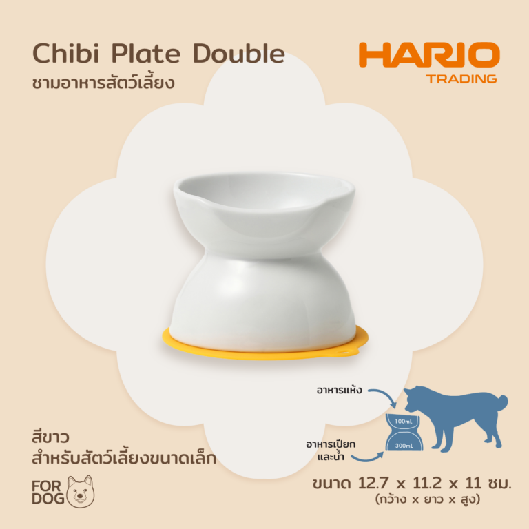 HARIO Chibi Plate Double / White – Petto Parents